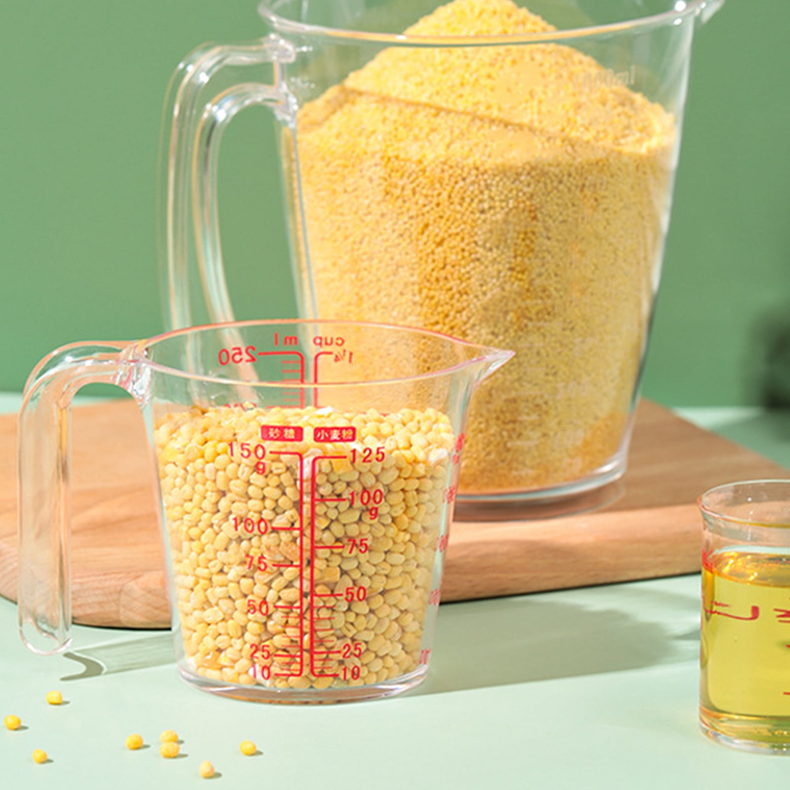 Eco-Friendly Clear Scale Measuring Cup, Plastic Measuring Device Cup ...