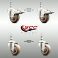 3 Inch 316SS High Temp Glass Filled Nylon 12mm Stem Caster Set 2 Lock ...