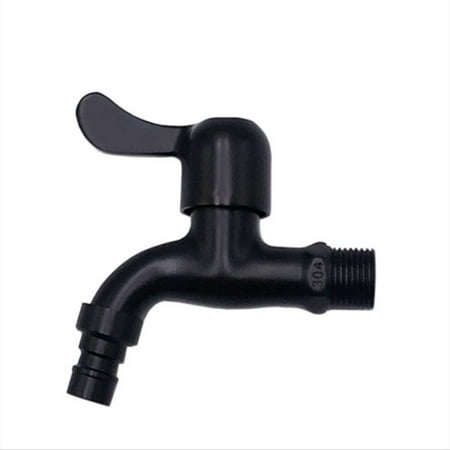 Outdoor Faucet 304 Stainless Steel Black Wall Mount Faucet Garden Water ...