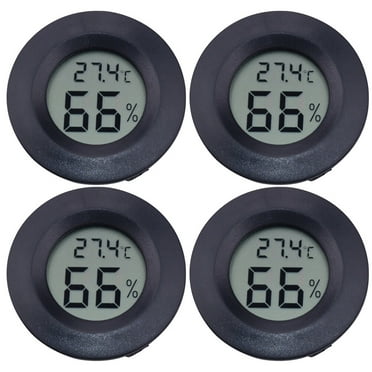 7pcs Round Digital Humidity Gauge Monitor Reptile Terrarium Greenhouse ...