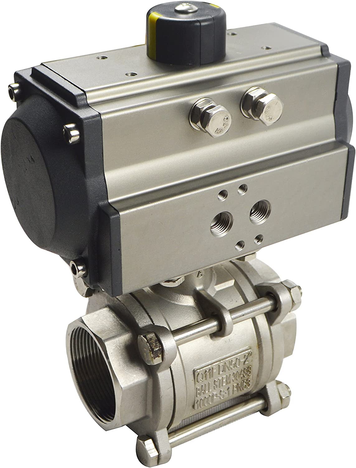 INTBUYING Pneumatic Actuated Ball Valve 2inch Double Acting Pneumatic ...