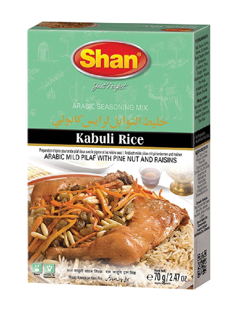 Shan Arabic Kabuli Rice Recipe and Seasoning Mix - 70g Spice Powder ...