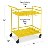 Outdoor Mobile Patio Bar Cart, Home Bar Serving Cart, BBQ Side Table w ...