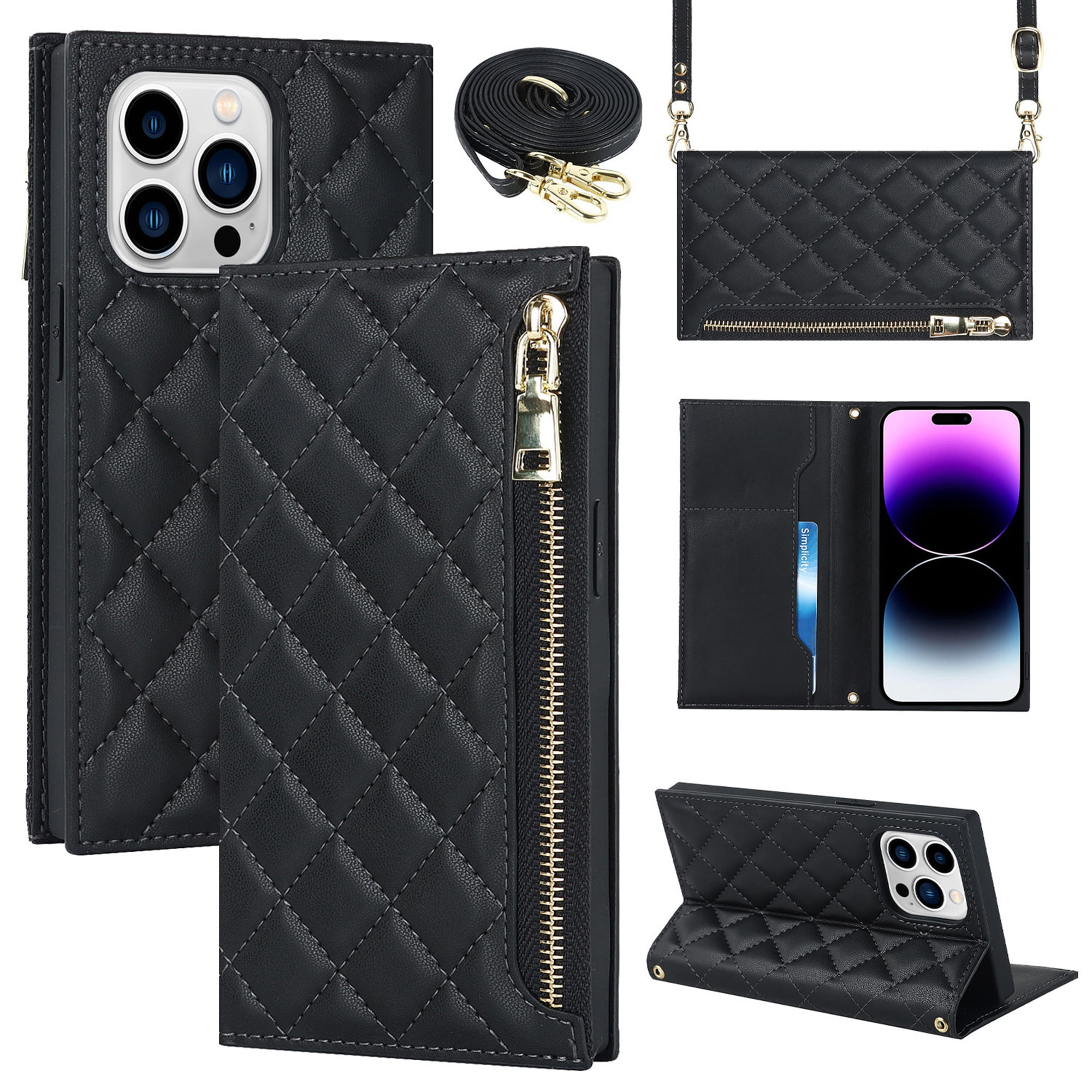 ELEHOLD for iPhone 14 Pro Max Wallet Case,Card Slot Zipper Purse ...