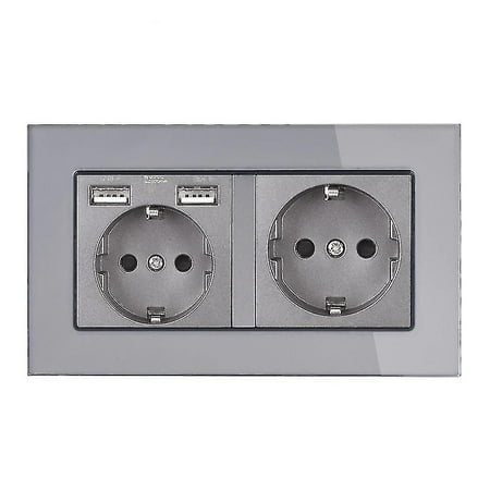 Eu Standard Grounded Electrical Socket With Usb Outlet Strip | Walmart ...