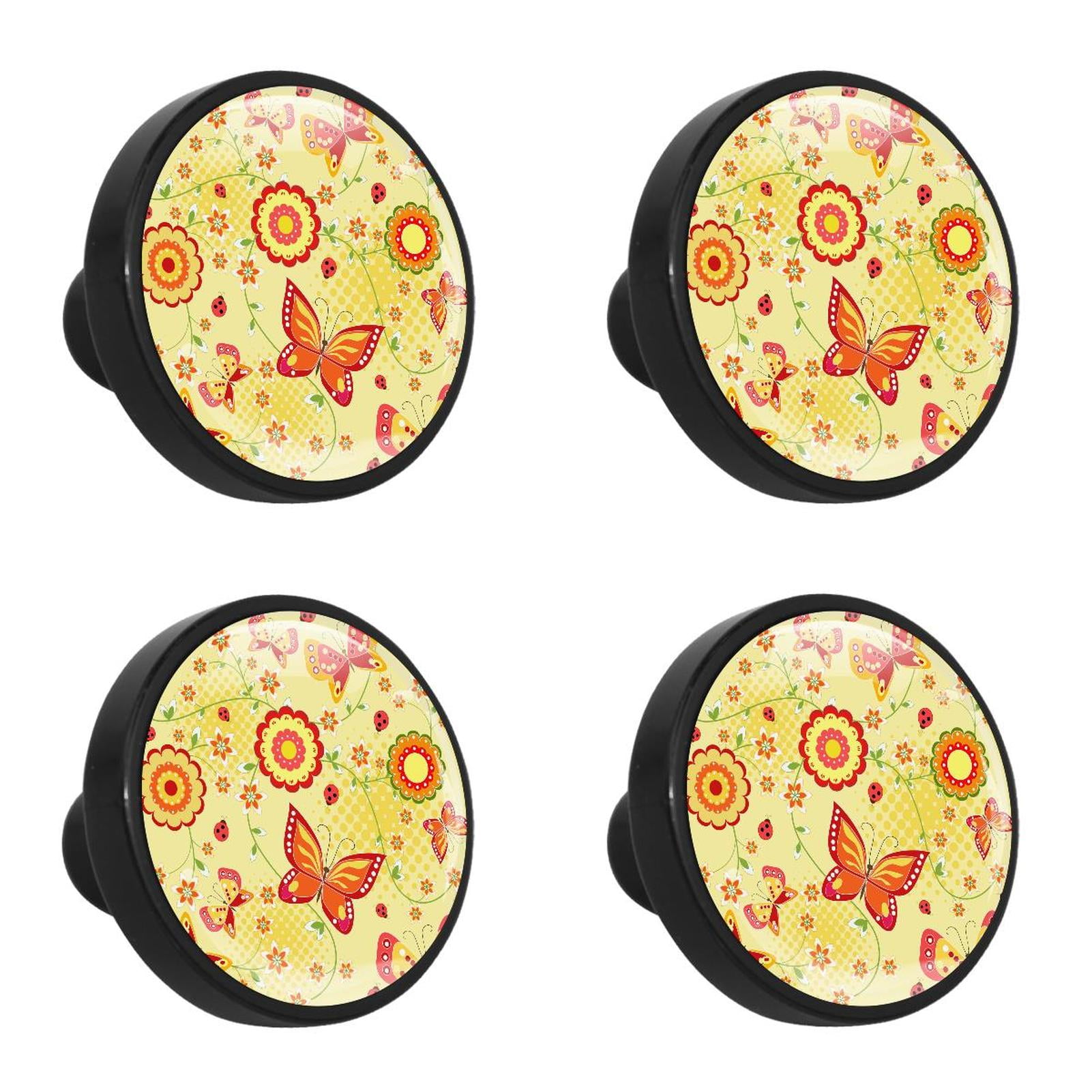 4 Pcs Butterfly Knobs for Kitchen Cabinet Cupboard Dresser Bookcase ...