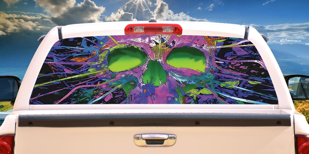 SignMission Bio Glare Rear Window Graphic truck view thru vinyl decal ...
