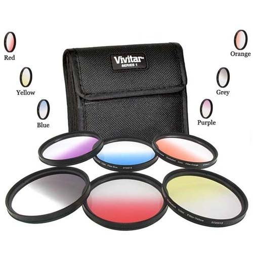 Vivitar 58mm Multi-Coated Graduated Color 6 Piece Filter Kit - Walmart.com