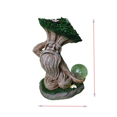 Solar Light Old Man Face Tree Treant Resin Solar-powered Energy-saving ...