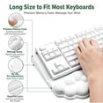 Ergonomic Wrist Rest for Keyboard and Mouse, White Soft Memory Foam ...