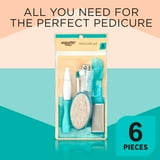 Equate Pedicure Kit for Foot Care with Pumice Stone Toe File Nail Brush ...