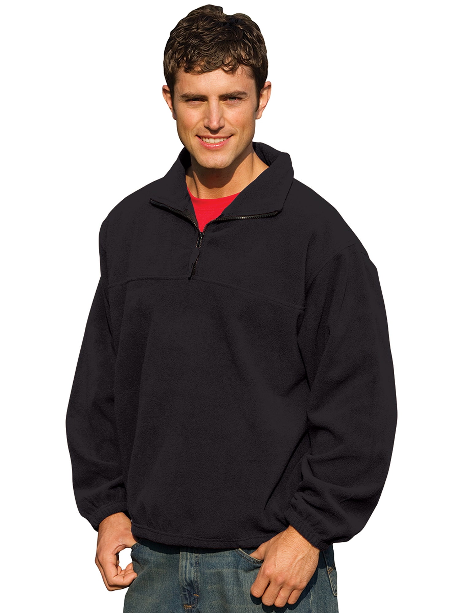 Adult Quarter Zip Fleece Pullover - Walmart.com