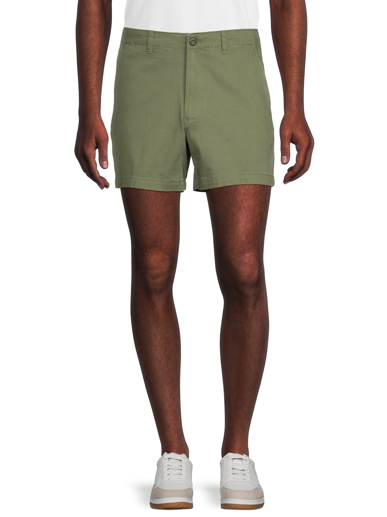 George Men's and Big Men's Flat Front Shorts, 5” Inseam, Sizes 28-54 ...