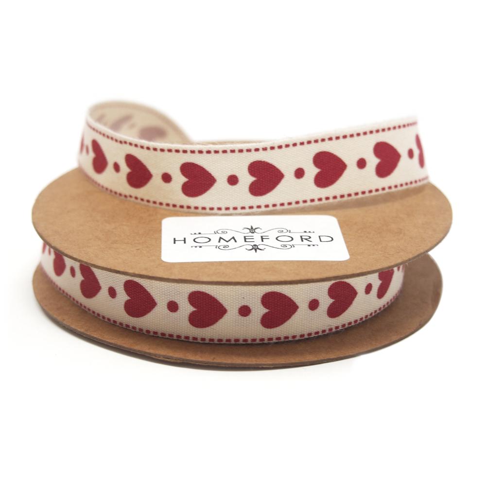 Red Heart Print Cotton Ribbon, 5/8-Inch, 10-Yard - Walmart.com