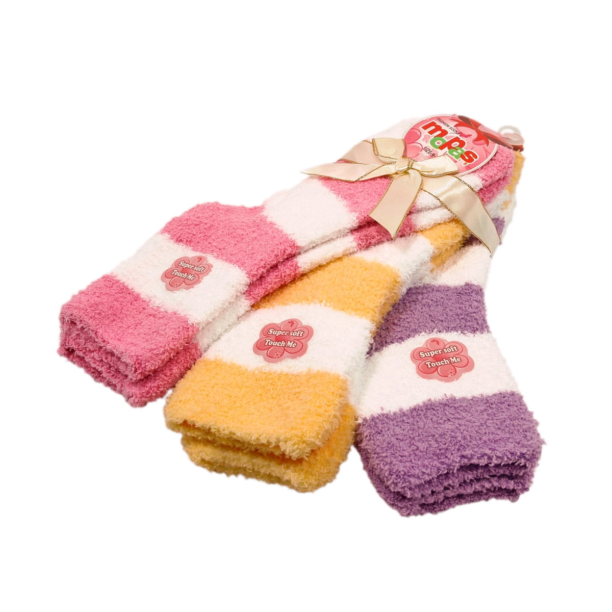 Soft Winter Fuzzy Plush Socks - 3 Pairs Set - Walmart.com