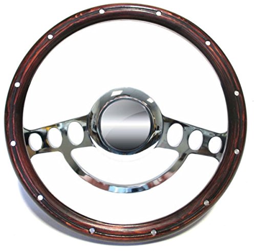 Hot Rod Street Rod Rat Rod with GM Column Chrome & Wood Steering Wheel ...