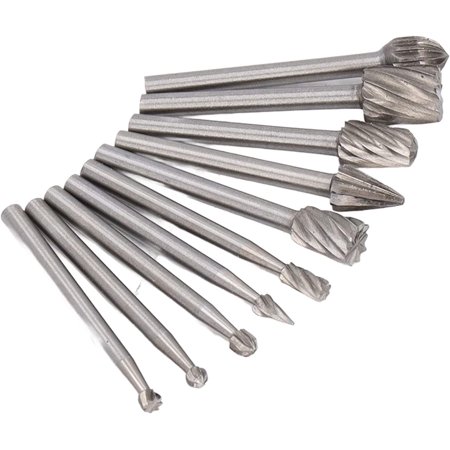 10 Pcs File Fast Chip Cutting Grinder Bit High Hardness Hss Carving ...