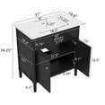31" Bathroom Vanity with Sink, Bathroom Cabinet with 2 Doors ...
