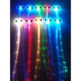 20 pcs Light-up Fiber Optic Led Hair Lights Multi Color - Walmart.com