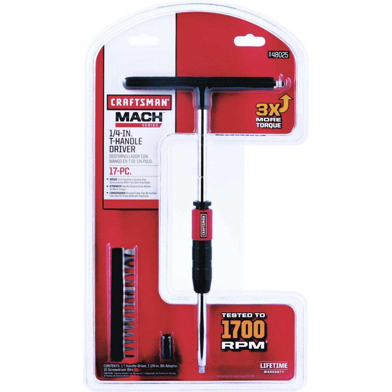 Brandclub - Mach Series 1/4 Inch T-Handle Driver 17-pc Set, Craftsman ...