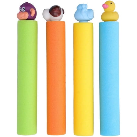 Water Blaster Soaker Gun, 4 Pack Safe Foam Noodles Pump Action Outdoor ...