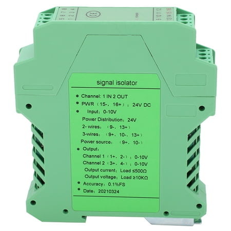 Signal Isolator, Current Signals Conditioner 1 IN 2 OUT DC24V Powered ...