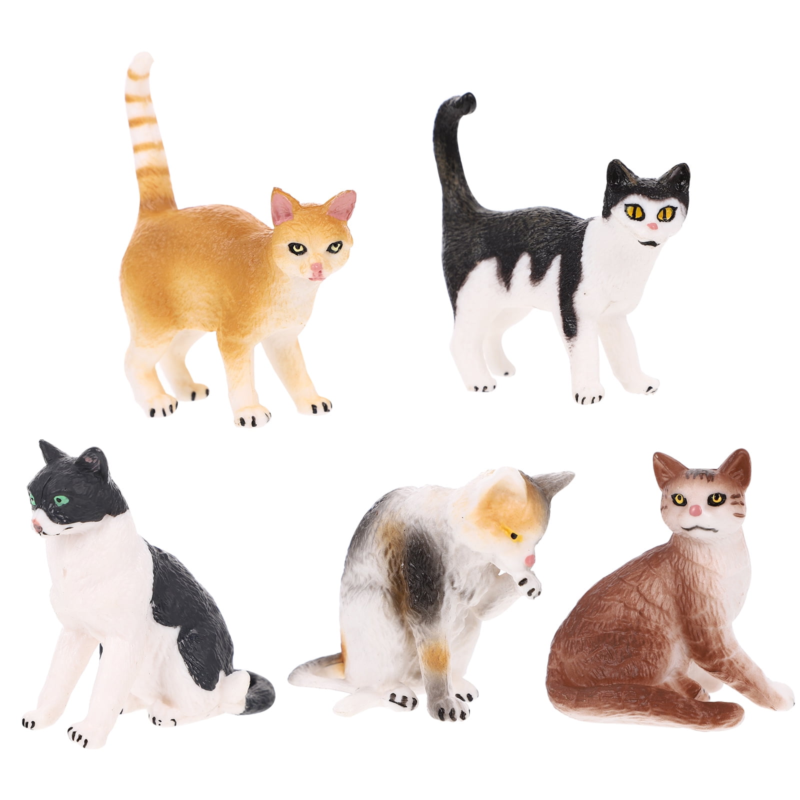 NUOLUX Cat Miniaturesmall Toys Decor Animal Figurine Characters Mini ...