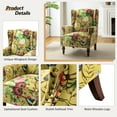 Wingback Accent Chair with Floral Pattern Set of 2, Traditional Fabric ...
