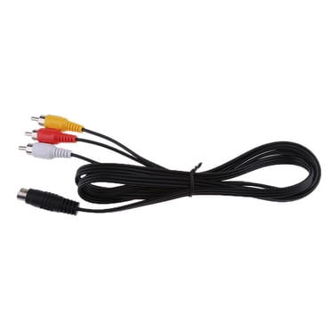 7 Pin S-Video to 3 RCA Male AV TV Adapter Cable with Connection ...