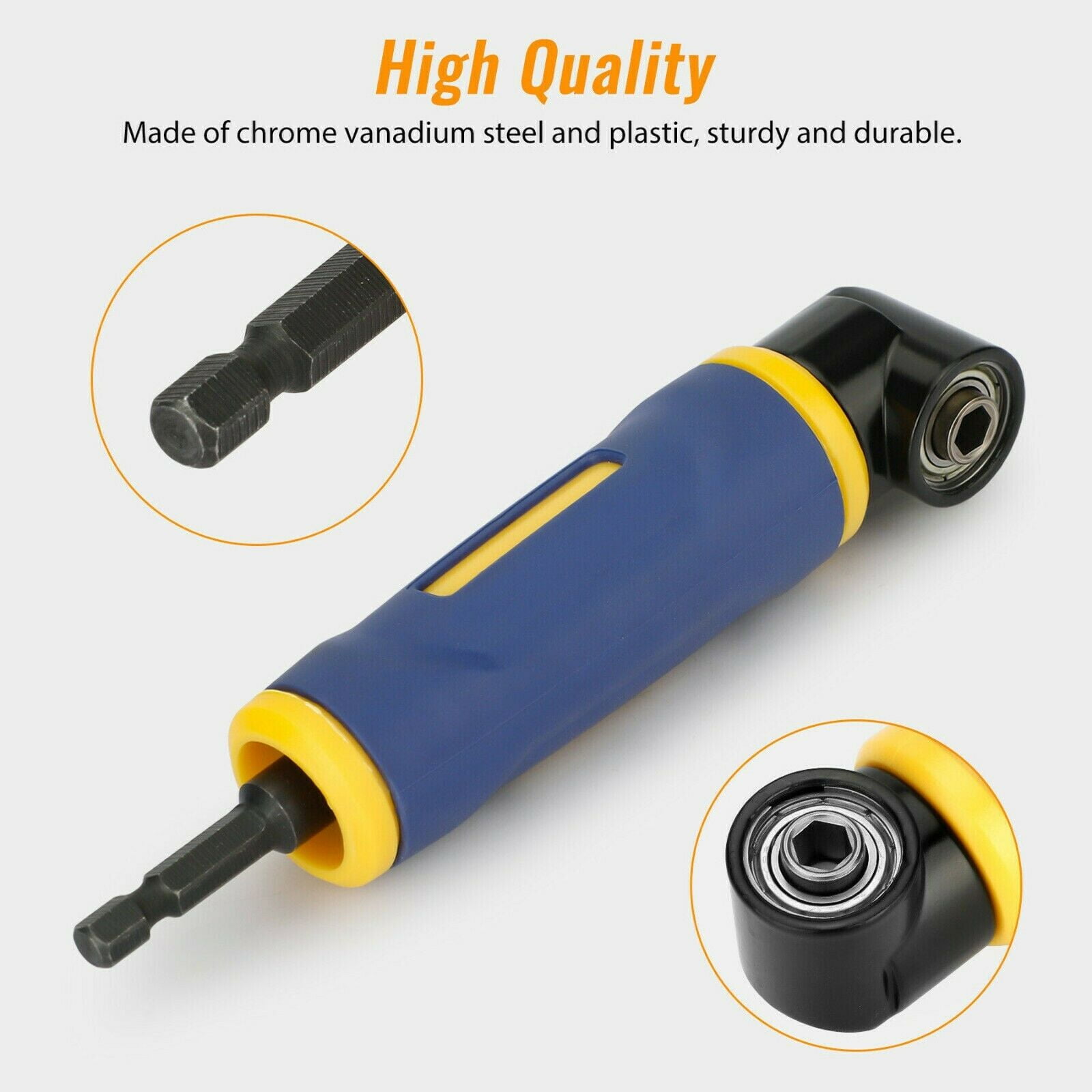 90 Degree Right Angle Extension Screwdriver Socket Adapter Drill ...