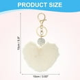 Uxcell Faux Fur Pom Pom Keychain Artificial Cute Puff Ball Keychain ...
