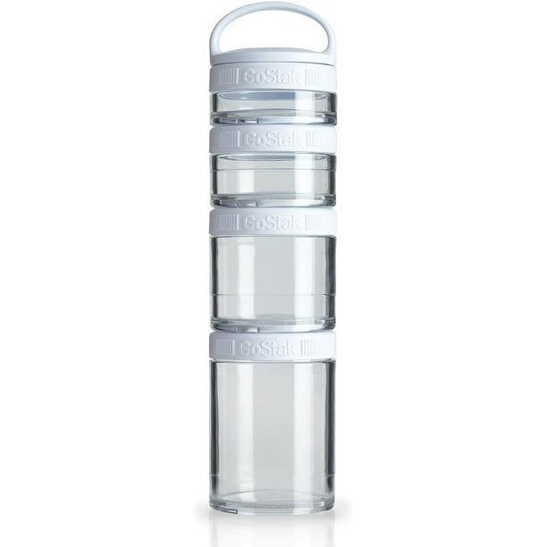 BlenderBottle GoStak Twist n' Lock Storage Jars, 4-Piece Sta BlenderBottle BlenderBottle ...