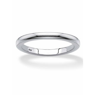 Sterling Silver Letter O Stacking Ring Band, Sizes 5, 6, 7, 8, 9, 10 (8 ...