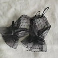 2pack Dress Wedding Gloves Lace Trimmed Mittens Adjustable Wrist Gloves ...