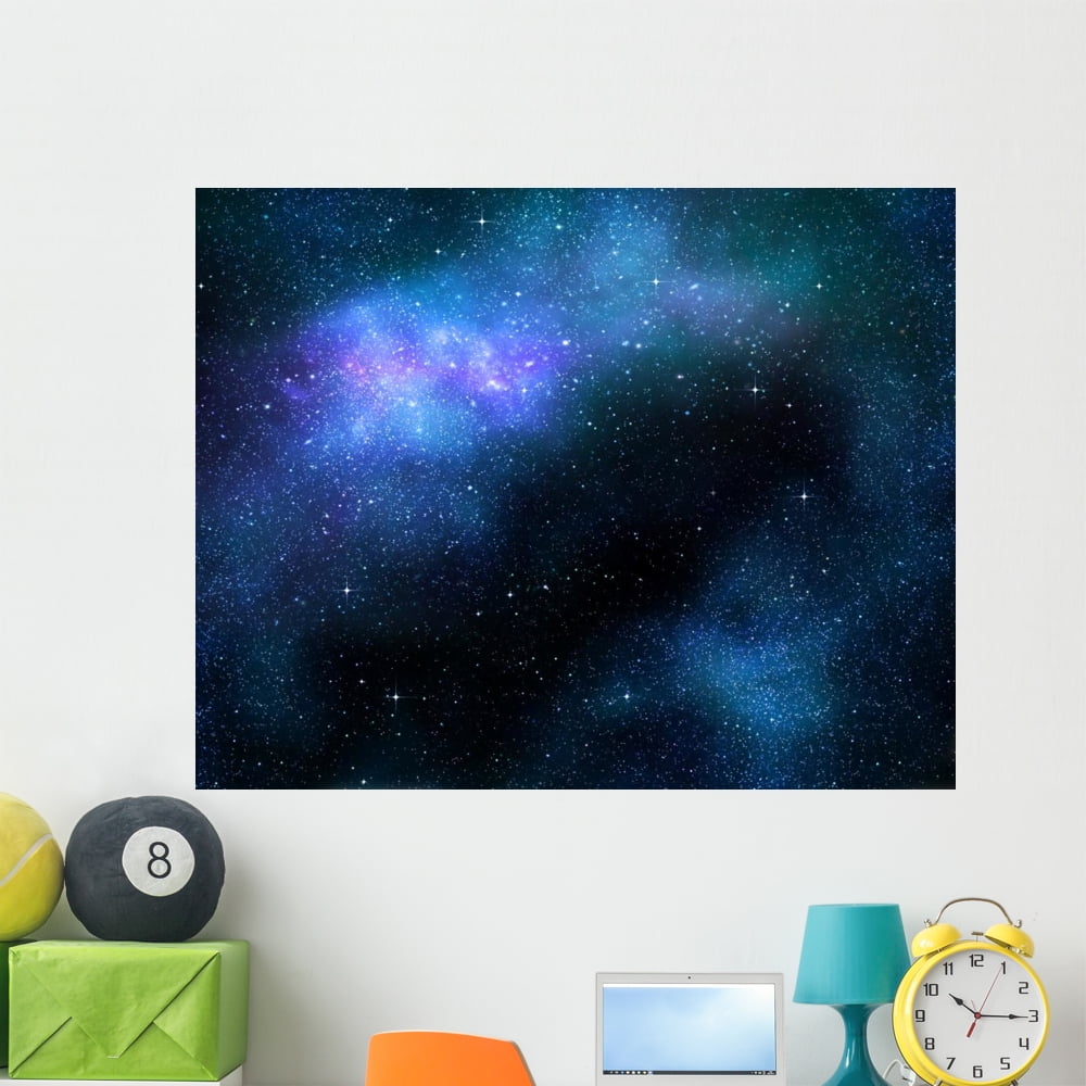 Starry Deep Outer Space Wall Mural by Wallmonkeys Peel and Stick ...