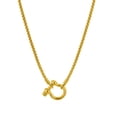 Lucky Lock Carabiner Necklace – Two-Tone Mixed Metal Horseshoe Pendant ...