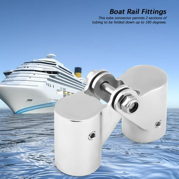 Rail Connector,Stainless Steel Folding Swivel Boat Rail Fittings Boat ...