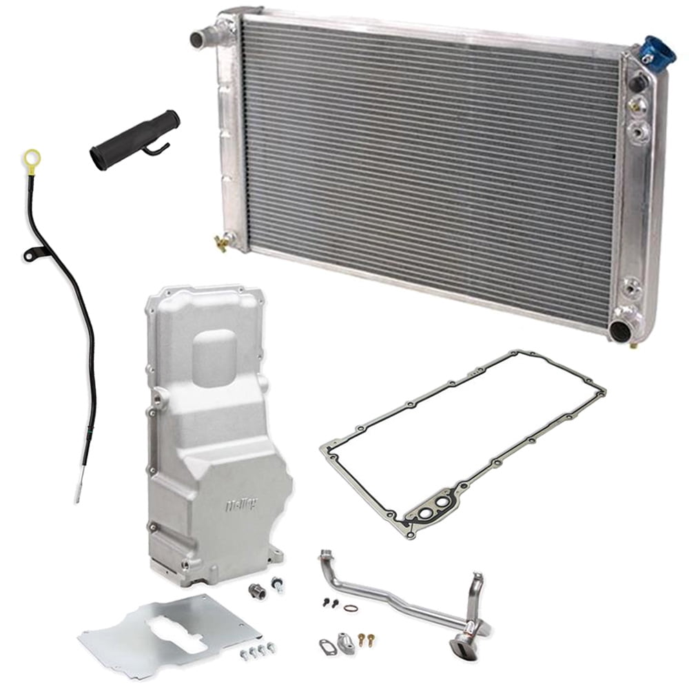 GM A-Body/B-Body/Truck LS Swap Radiator w/Holley Oil Pan Kit - Walmart.com