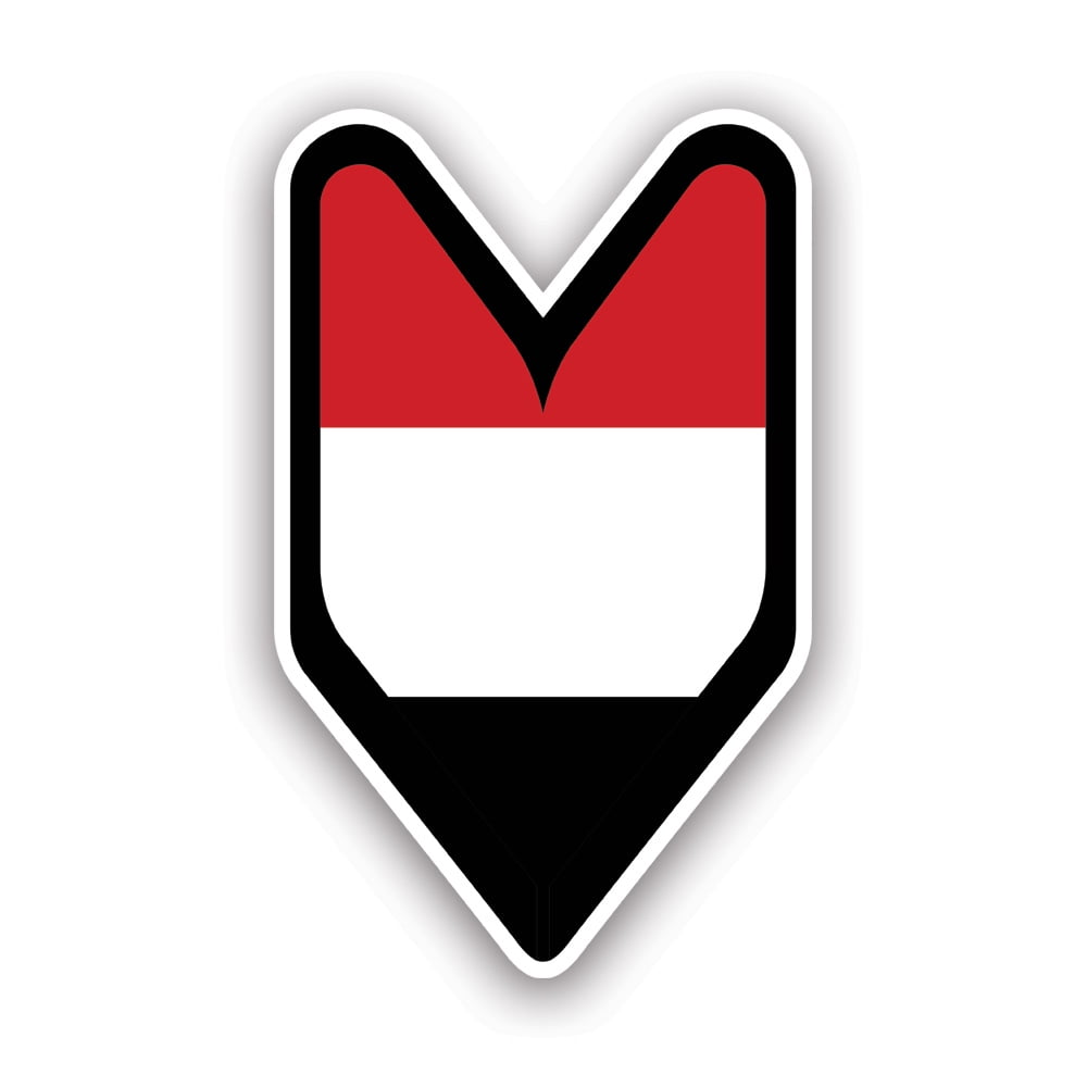 Yemeni Driver Badge Sticker Decal - Self Adhesive Vinyl - Weatherproof ...