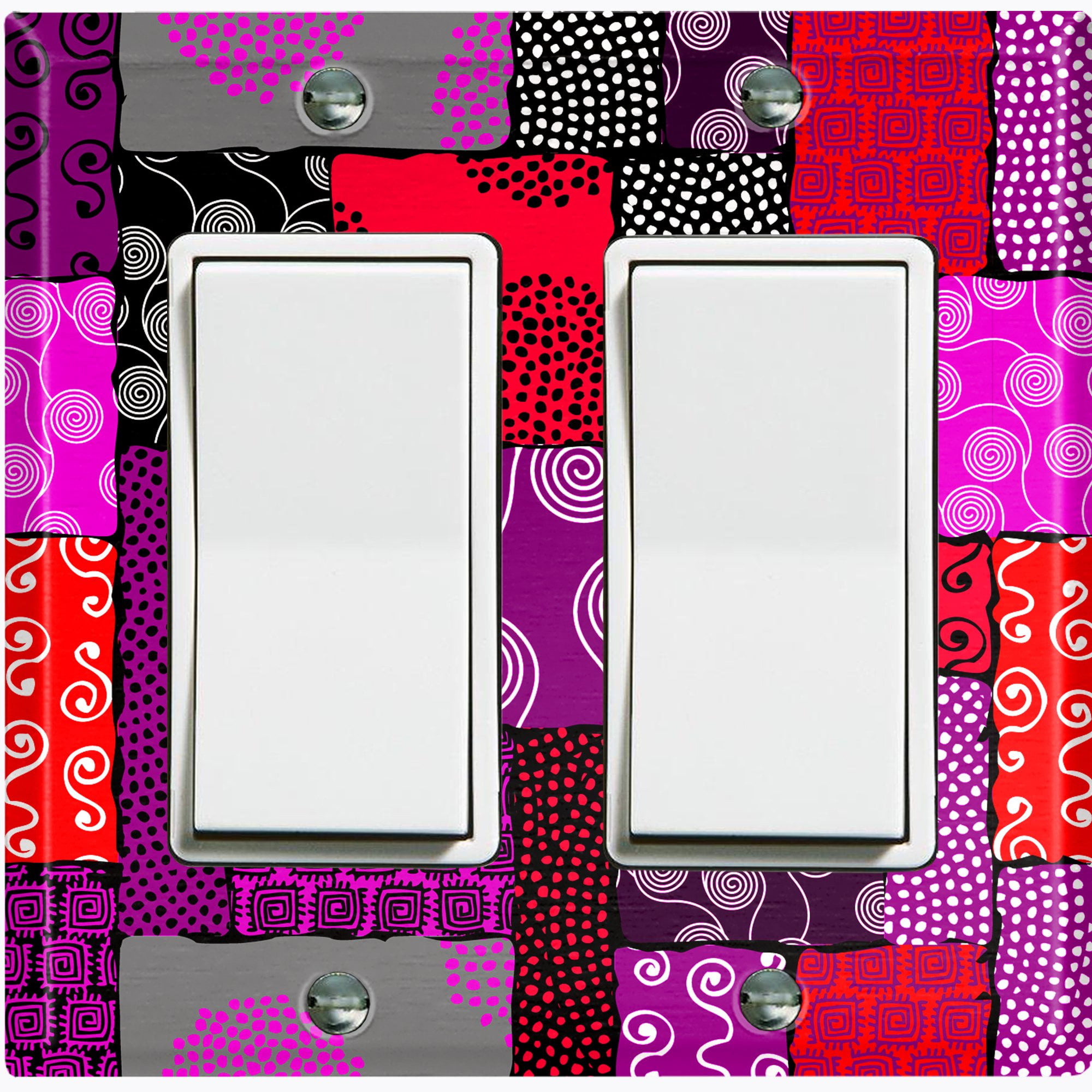 Metal Light Switch Plate Cover Safari African Tribal Art Pattern Pink ...