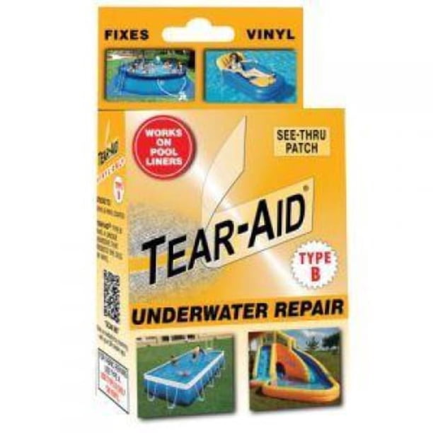 Pool Maintenance TEAR-AID Type B Vinyl Underwater Repair Kit PCP6430 ...