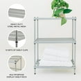 Design Ideas MeshWorks 3-Tier Metal Storage Shelving Unit Rack, Silver ...