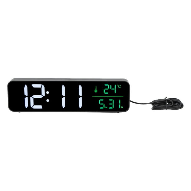 LED Music Alarm Clock 5 Adjustable Brightness 12/24H Large Display ...