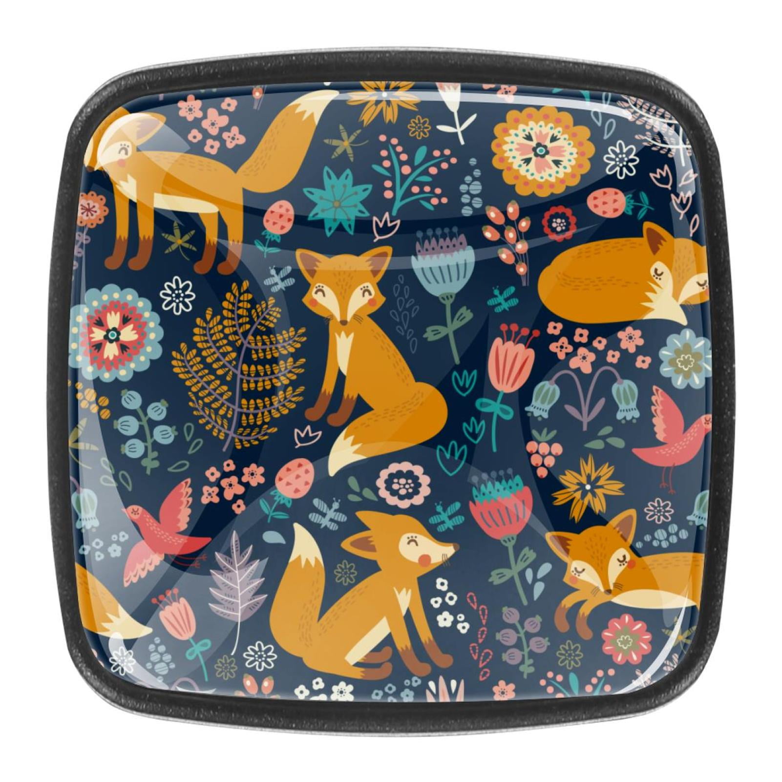 4 Pcs Square Cabinet Handle Cupboard Knob Drawer Pulls Handle Fox ...