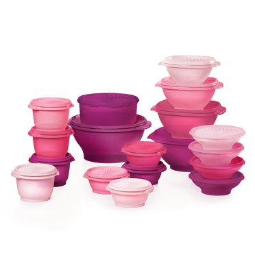 Tupperware Heritage Food Storage Containers with Lids, Blue (36 Count ...