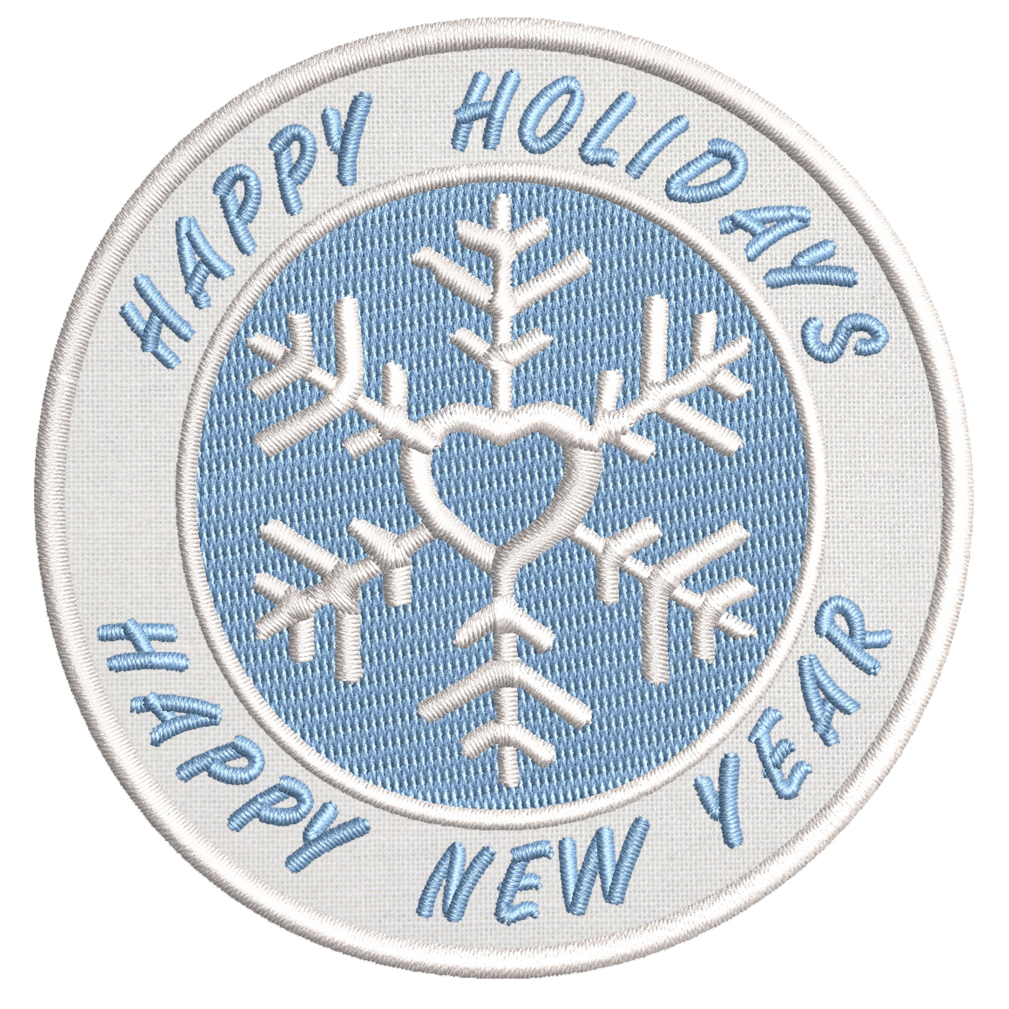 Snowflake Happy Holidays Embroidered DIY Iron on or Sew-on Decorative ...