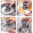 Cleaning Brush Dish Scrubber with Soap Dispenser, Replaceable Brush ...