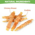 (4 pack) MON2SUN Chicken Wrapped Cod Fillet Small Dog Treats, 13 oz (36 ...