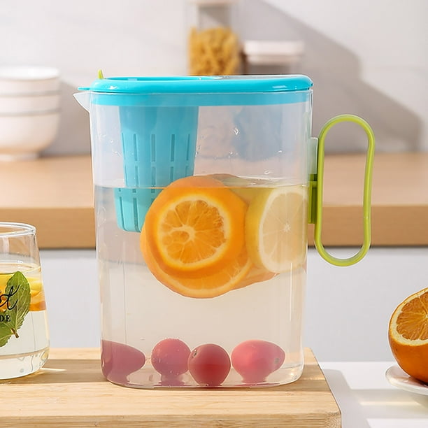 Home Beverage Dispenser Juice Container with Lid Ice Kettle Drink ...