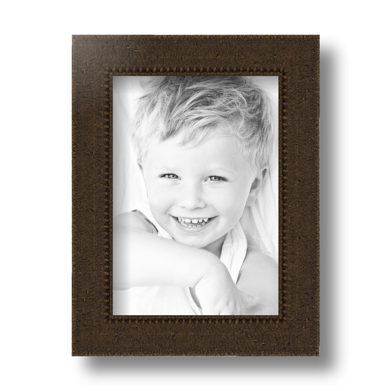 ArtToFrames 5x7 Inch Stucco Brown Gold Picture Frame, This Brown Wood ...